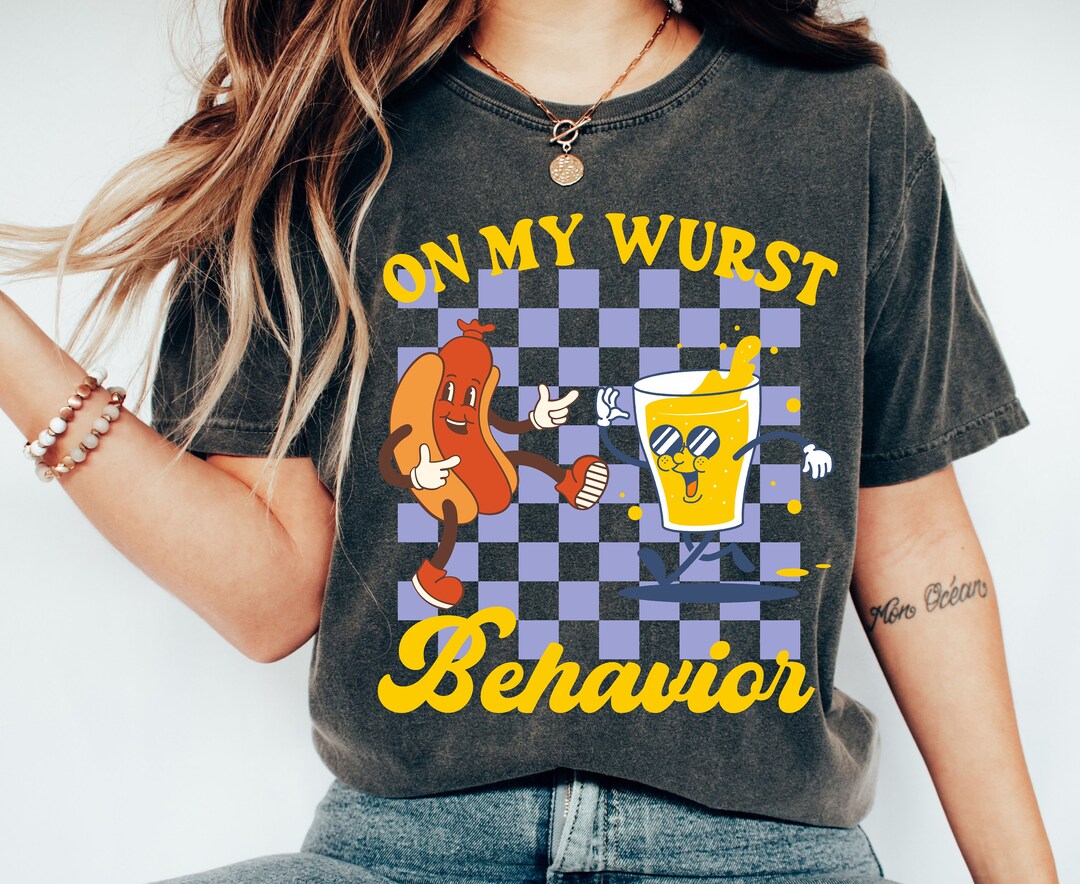 Oktoberfest PNG, Funny on My Wurst Behavior Design, Retro Beer Party ...