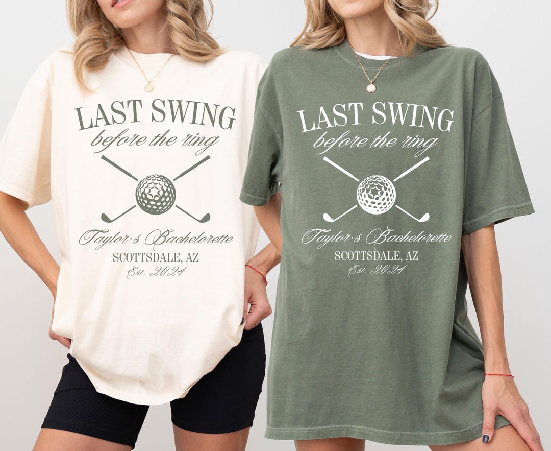Last Swing Before the Ring PNG, Golf Bachelorette Party Shirt, Let's ...