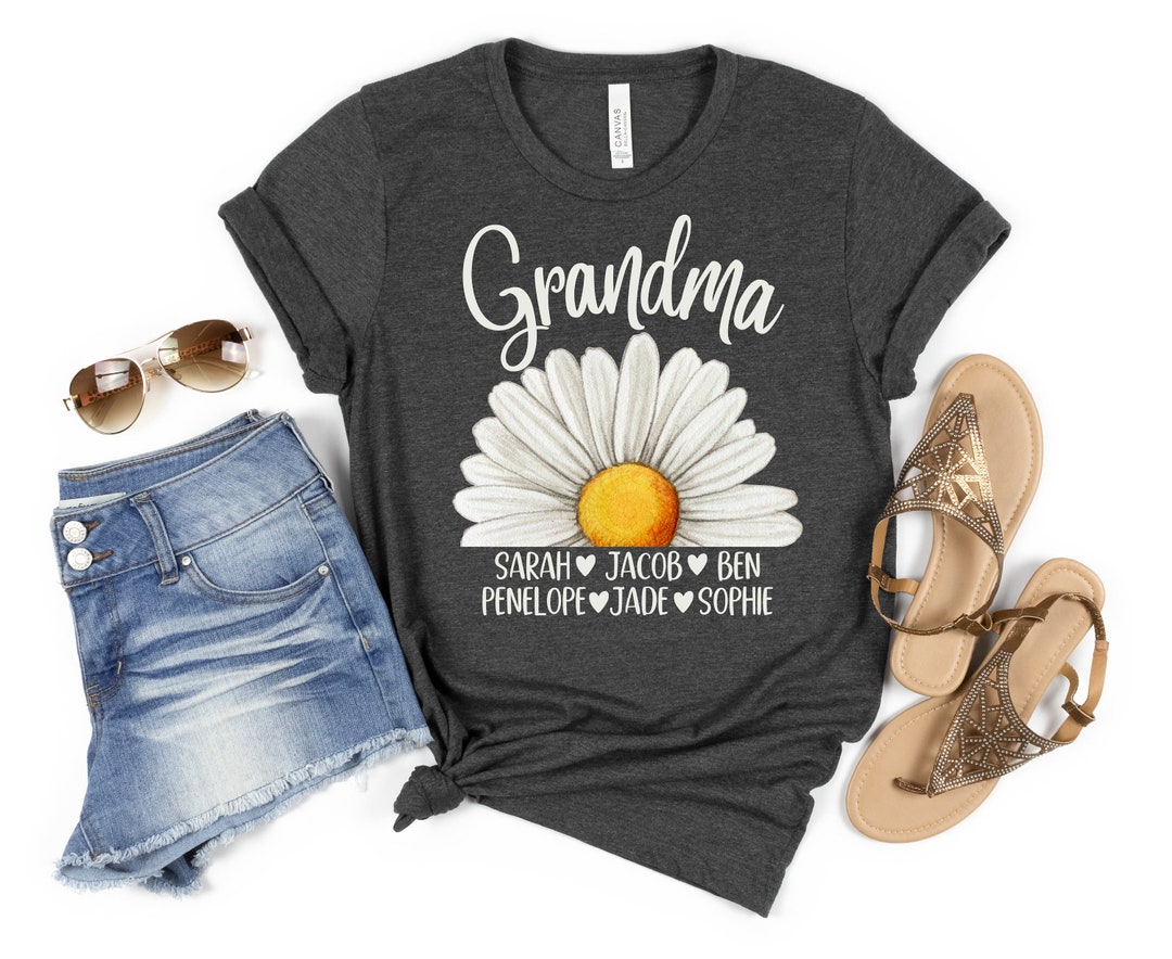 Grandma Daisy PNG, Custom Grandkids Names, Mother's Day Gift (digital ...