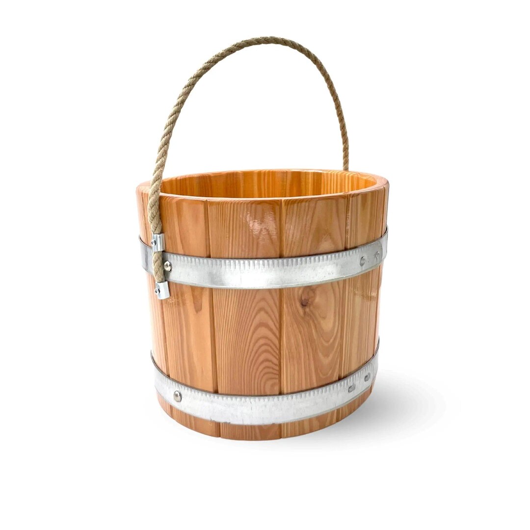 Sauna Bucket With Carrying Rope (+ Aluminum Bowl) - Etsy