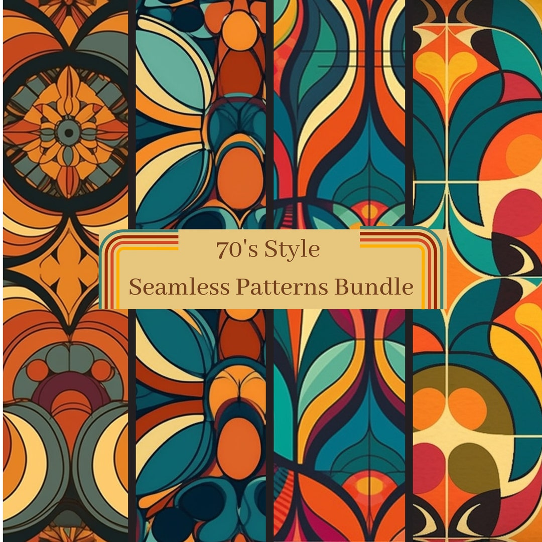 1970's Seamless Patterns Bundle - Etsy