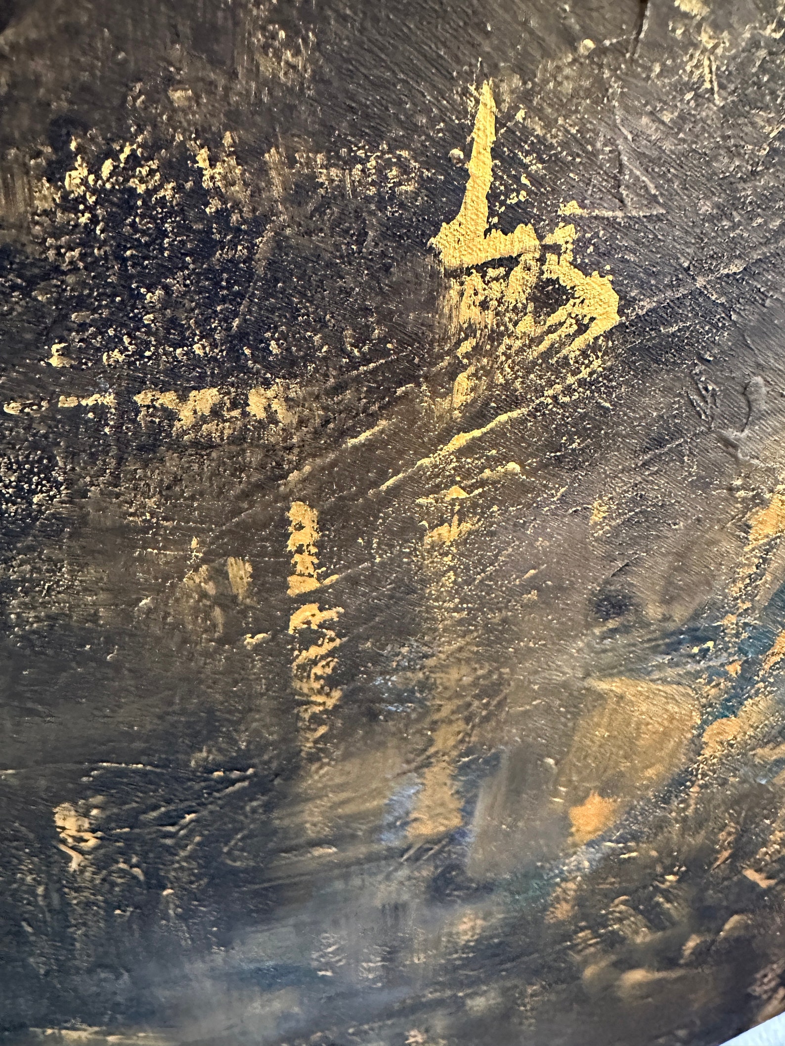 Original Golden Painting. Painting Acrylic on Canvas. Abstract Wall Art ...