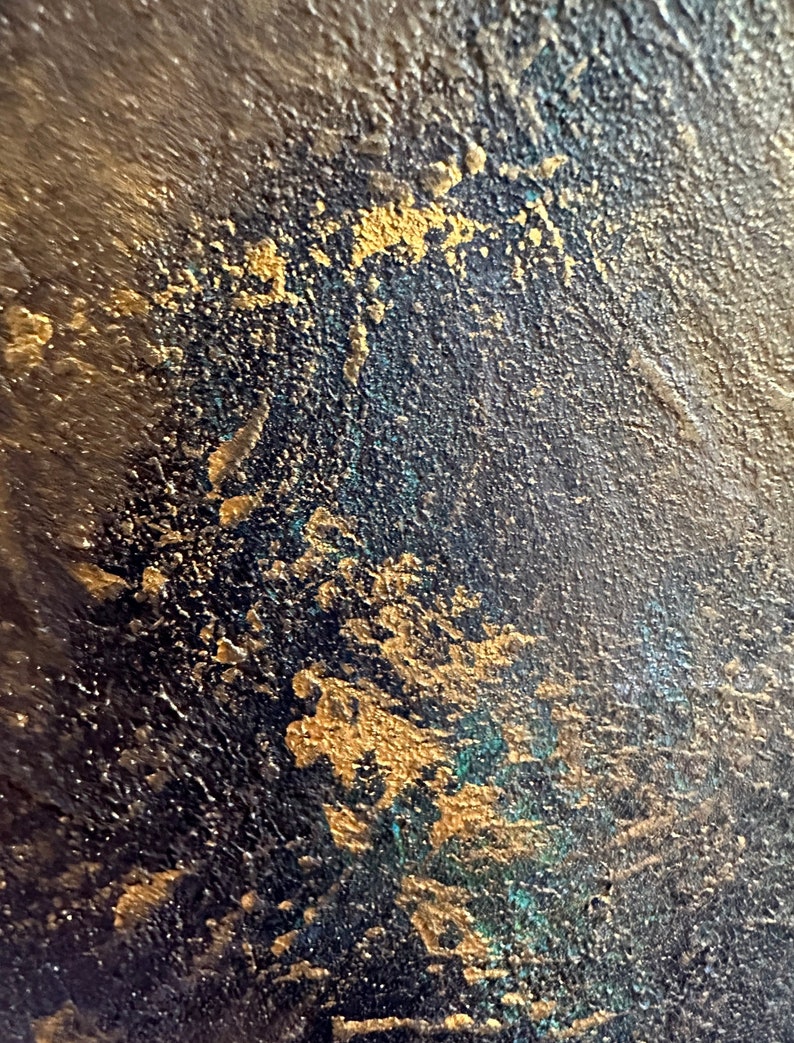 Original Golden Painting. Painting Acrylic on Canvas. Abstract Wall Art ...