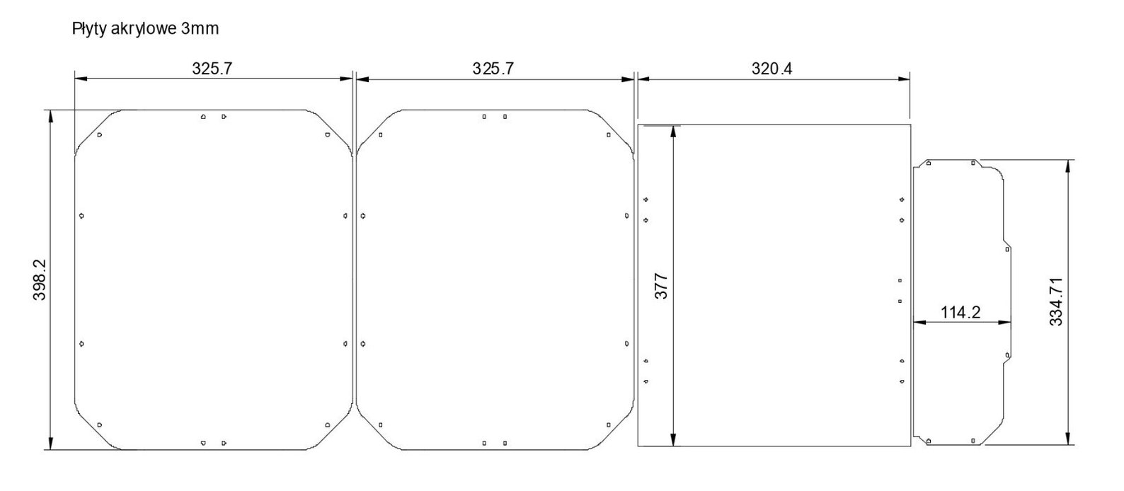 Bambu Lab P1P Enclosure ARC Acrylic (plexiglass) Panels and Accessories ...