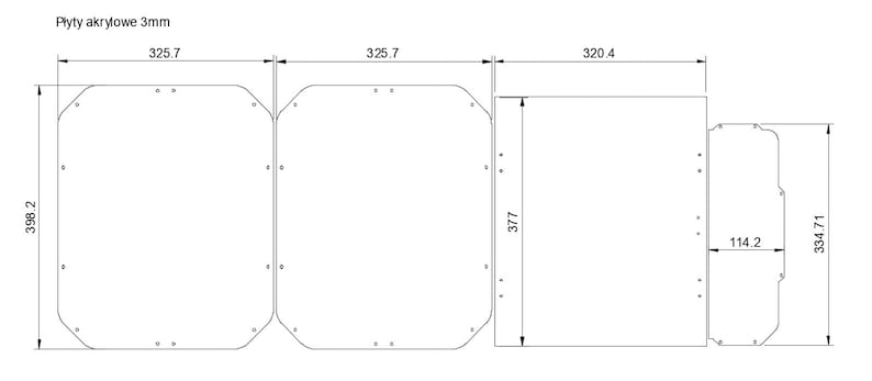 Bambu Lab P1P Enclosure ARC Acrylic (plexiglass) Panels and Accessories ...