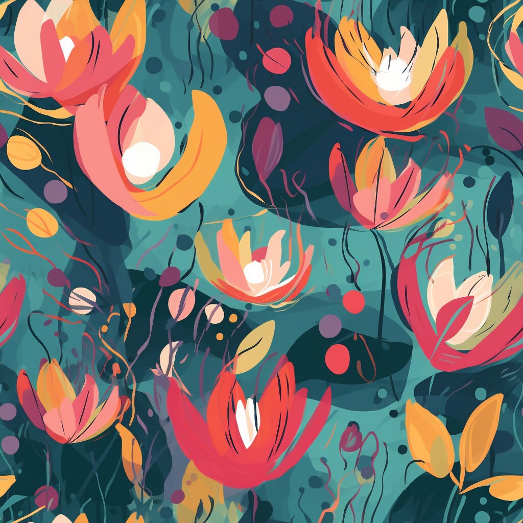 Spring Flowers - Digital Paper - Etsy