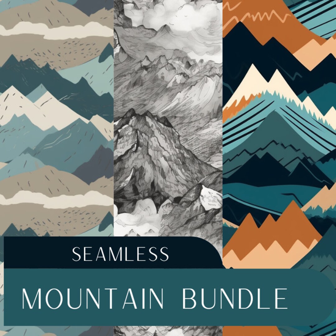 Mountain Pattern Seamless Bundle - Etsy