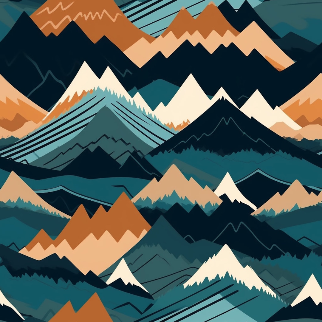 Mountain Landscape Pattern - Etsy