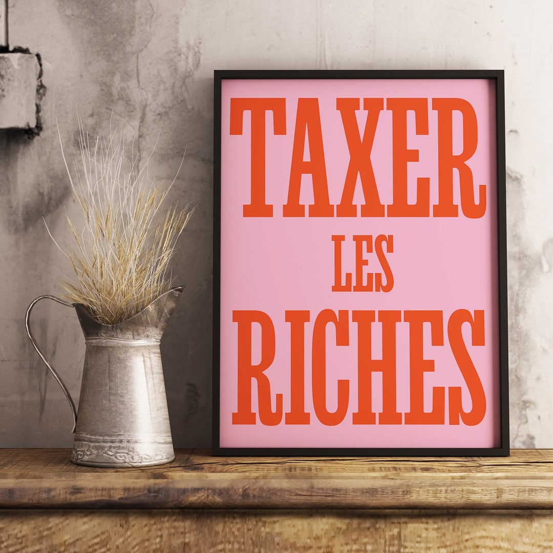 TAXER LES RICHES Digital Download Vintage Minimalist - Etsy