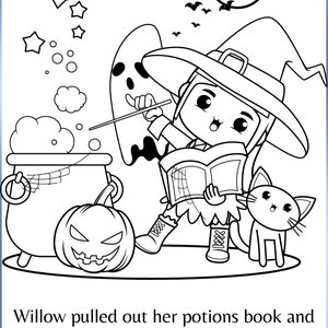 Interactive Story Coloring Book Halloween Willow Witch's Magical ...