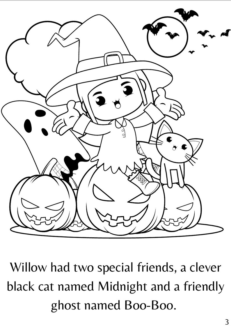 Interactive Story Coloring Book Halloween Willow Witch's Magical ...