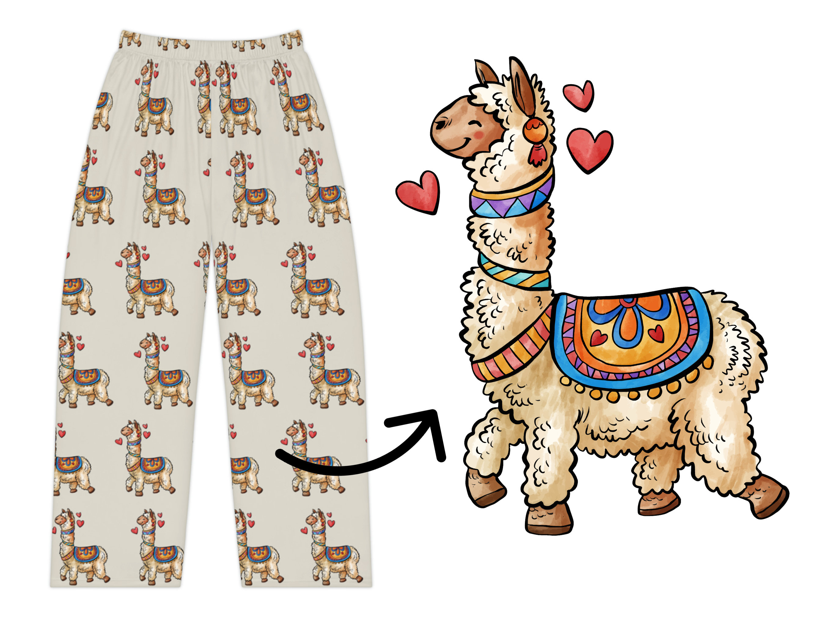 Llama Wearing Pajamas