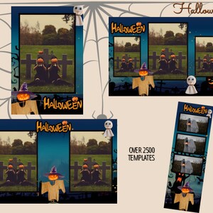 Halloween Photo Booth Template SET I Edit for You - Etsy
