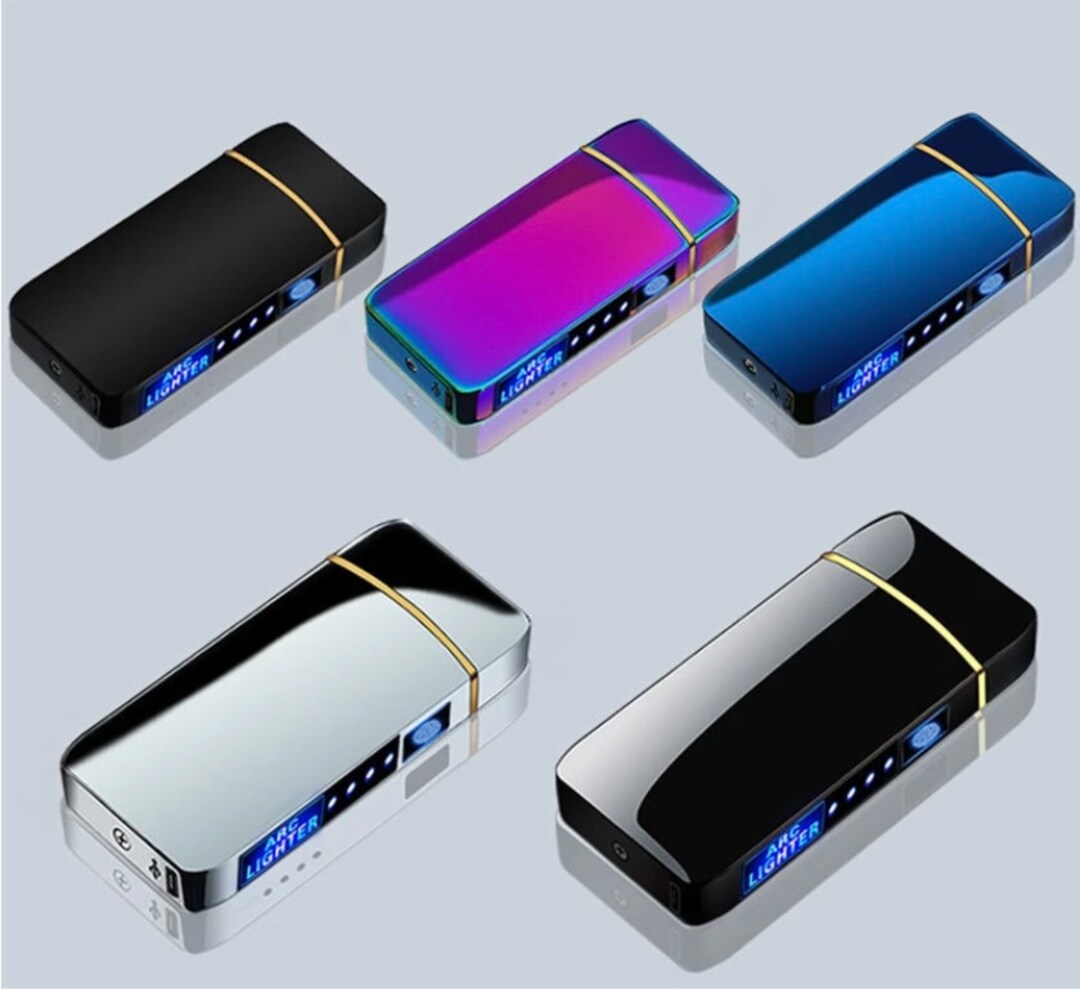 Windproof Metal Flameless Electric Lighter Dual Arc Plasma USB - Etsy