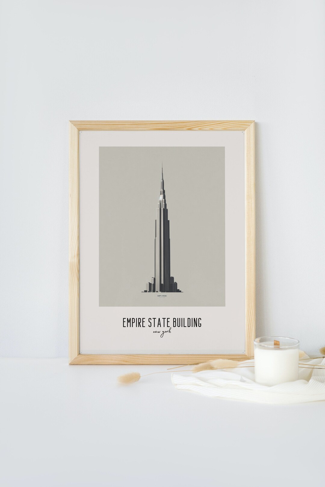 Empire State Building-digital Download -minimalist Style Printable Wall ...