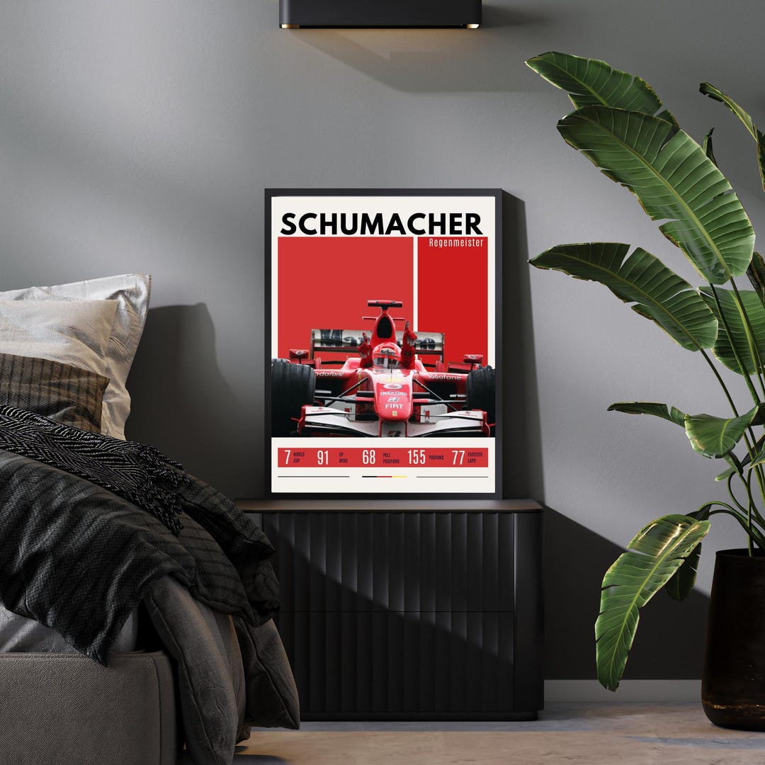 Schumacher - Printable Wall Art -digital Download - Formula 1 - Etsy