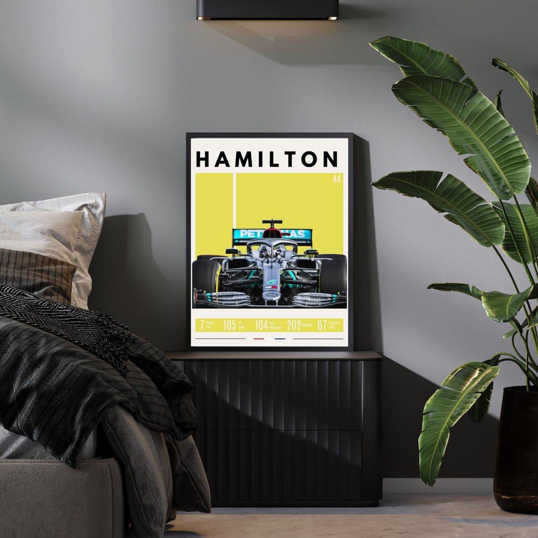 Hamilton - Printable Wall Art -digital Download - Formula 1 - Etsy
