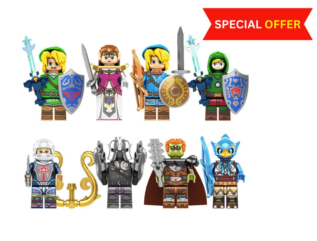 The Legend of Zelda Minifigures Custom Set Nintendo Link Video - Etsy
