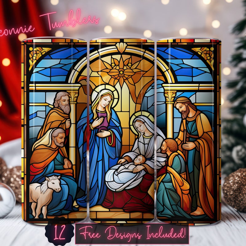 Nativity Stained Glass Pattern - Etsy
