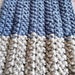 Blue and Gray Stripes Ribbed Handmade Knit Scarf - Grey - Etsy