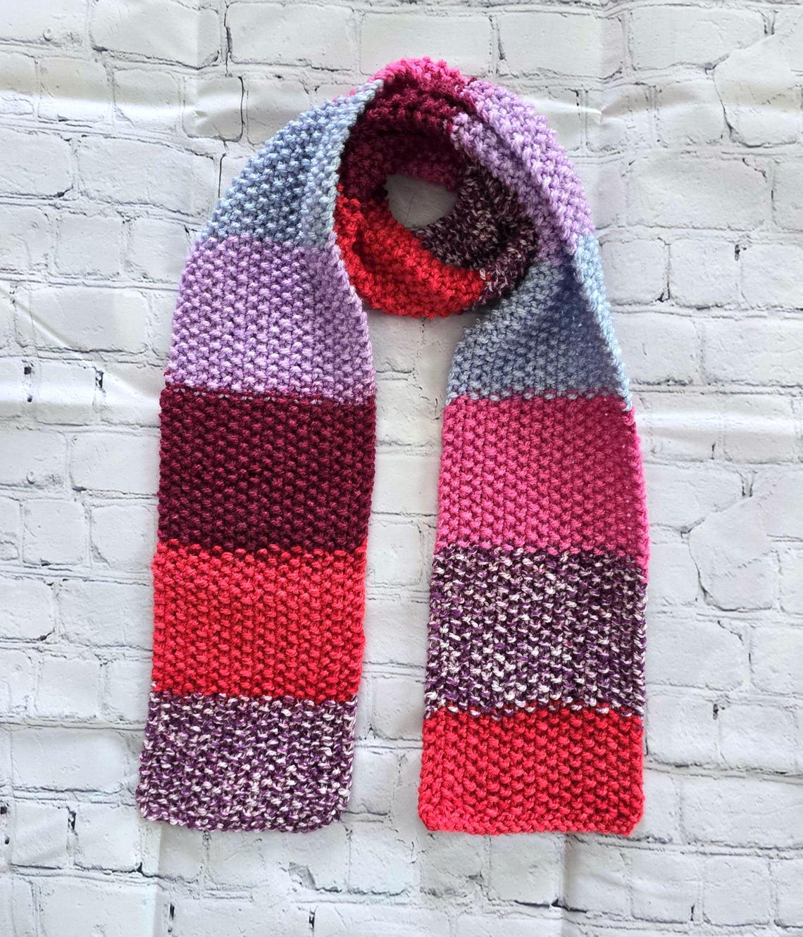 Striped Children's Handmade Knit Scarf Two Sizes Free Shipping Gifts ...