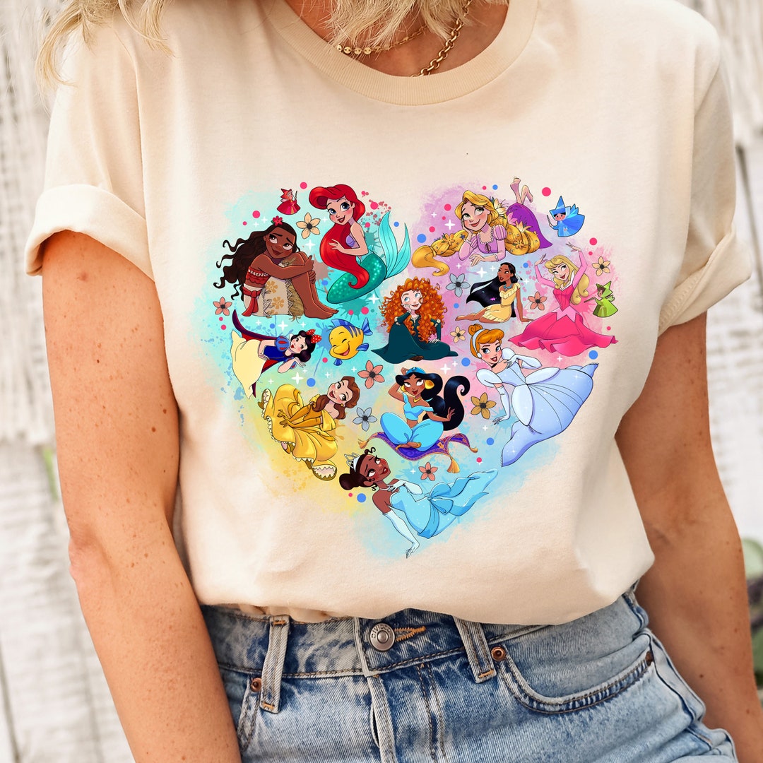 Disney Princess Shirt, Cute Princess Shirt, Princesses T-shirt Princess ...