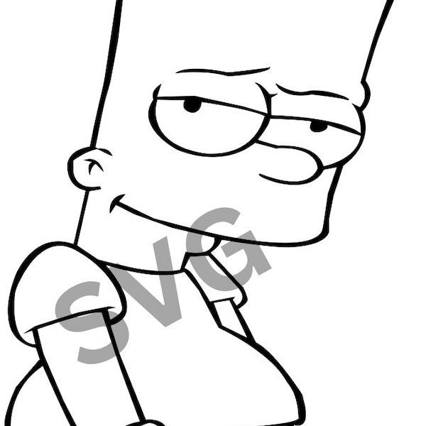 Bart Simpson Stencil - Etsy