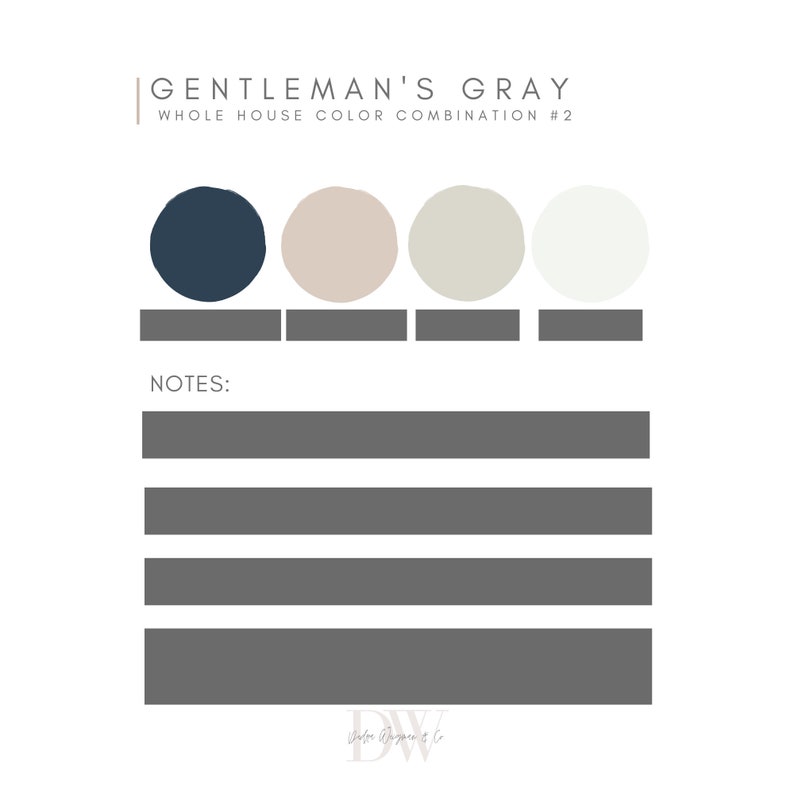 Gentleman's Gray Benjamin Moore Paint Palette, Modern Neutral Interior ...