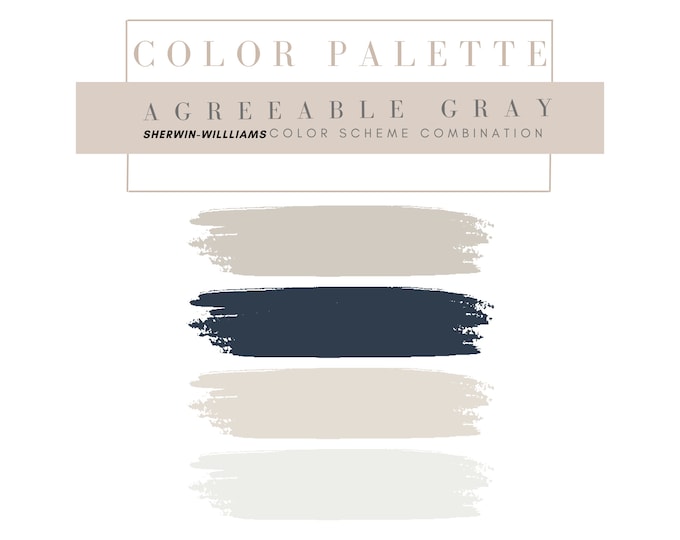 Agreeable Gray Sherwin Williams Paint Palette, Neutral Interior Home ...