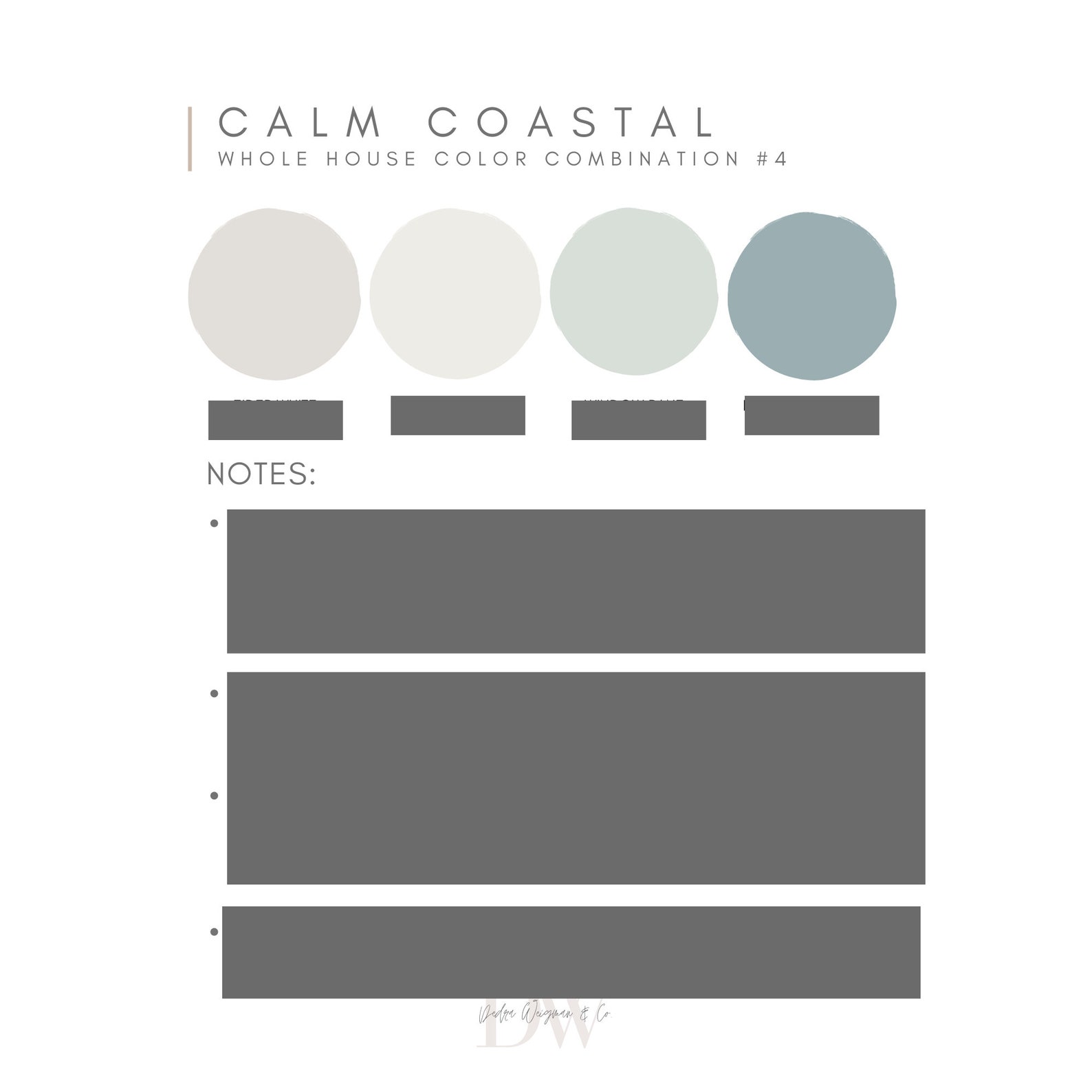 Calm Coastal Whole House Paint Color Scheme Sherwin Williams, Calm ...