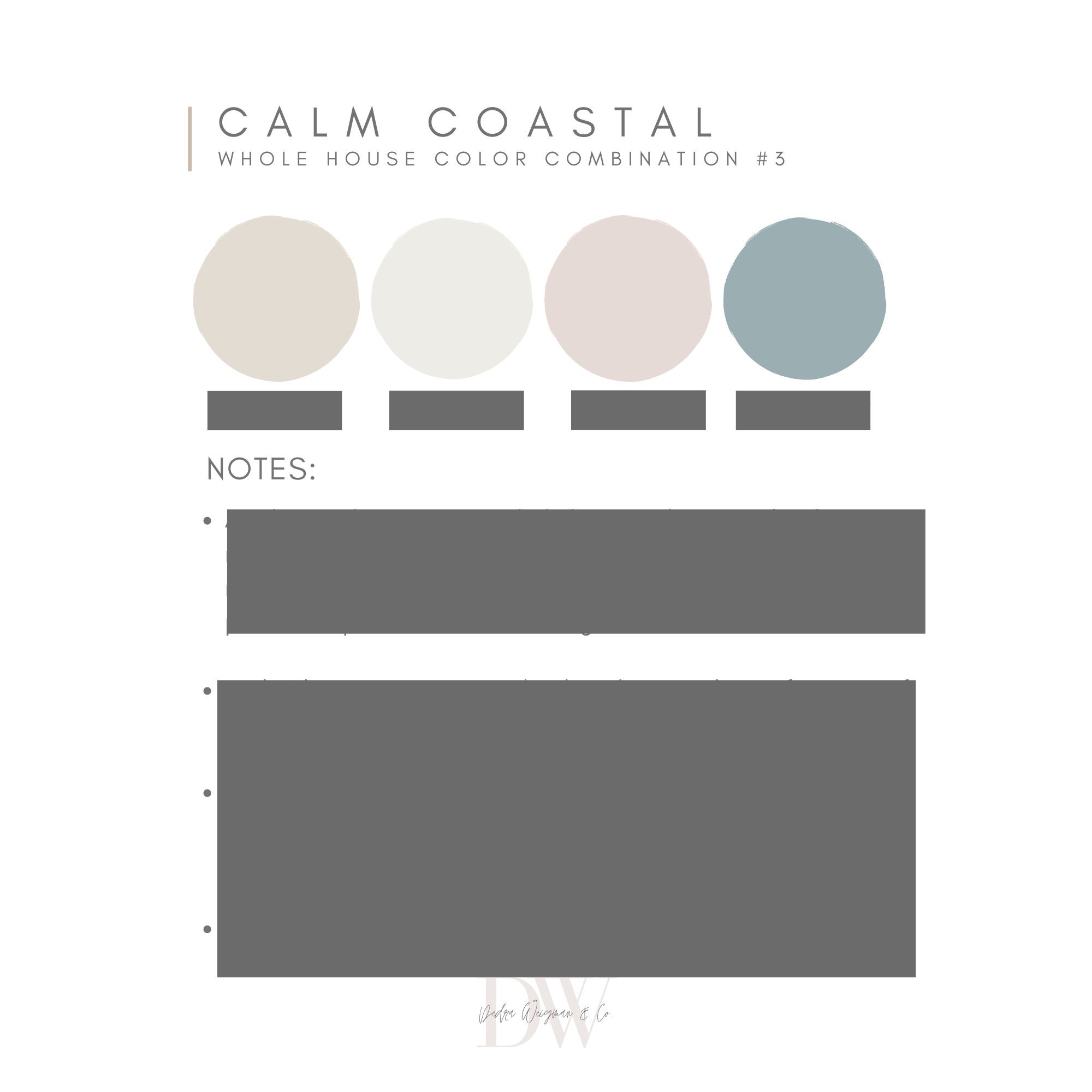 Calm Coastal Whole House Paint Color Scheme Sherwin Williams, Calm ...