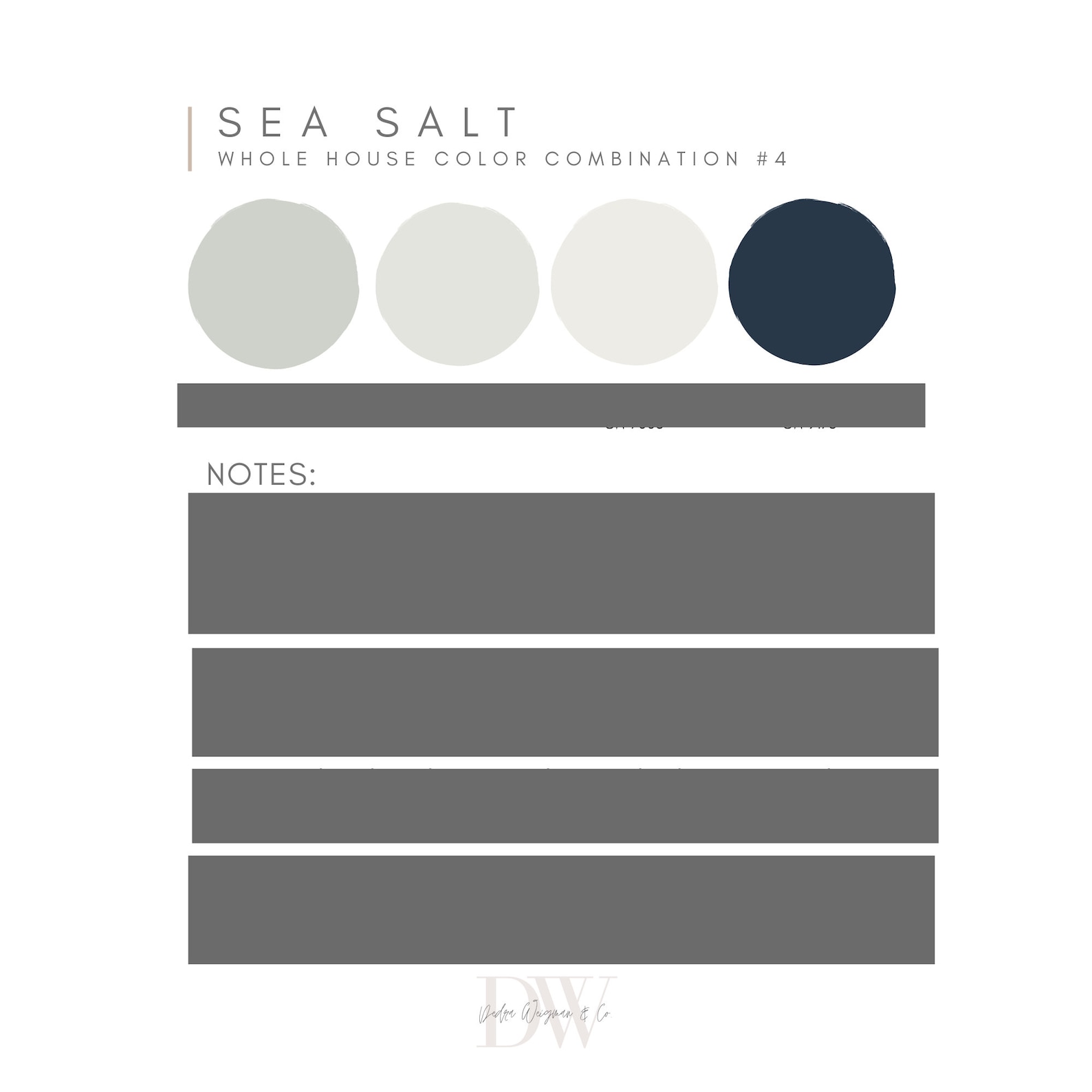 Sea Salt Sherwin Williams Paint Color Palette, Coastal Calm Paint Color ...