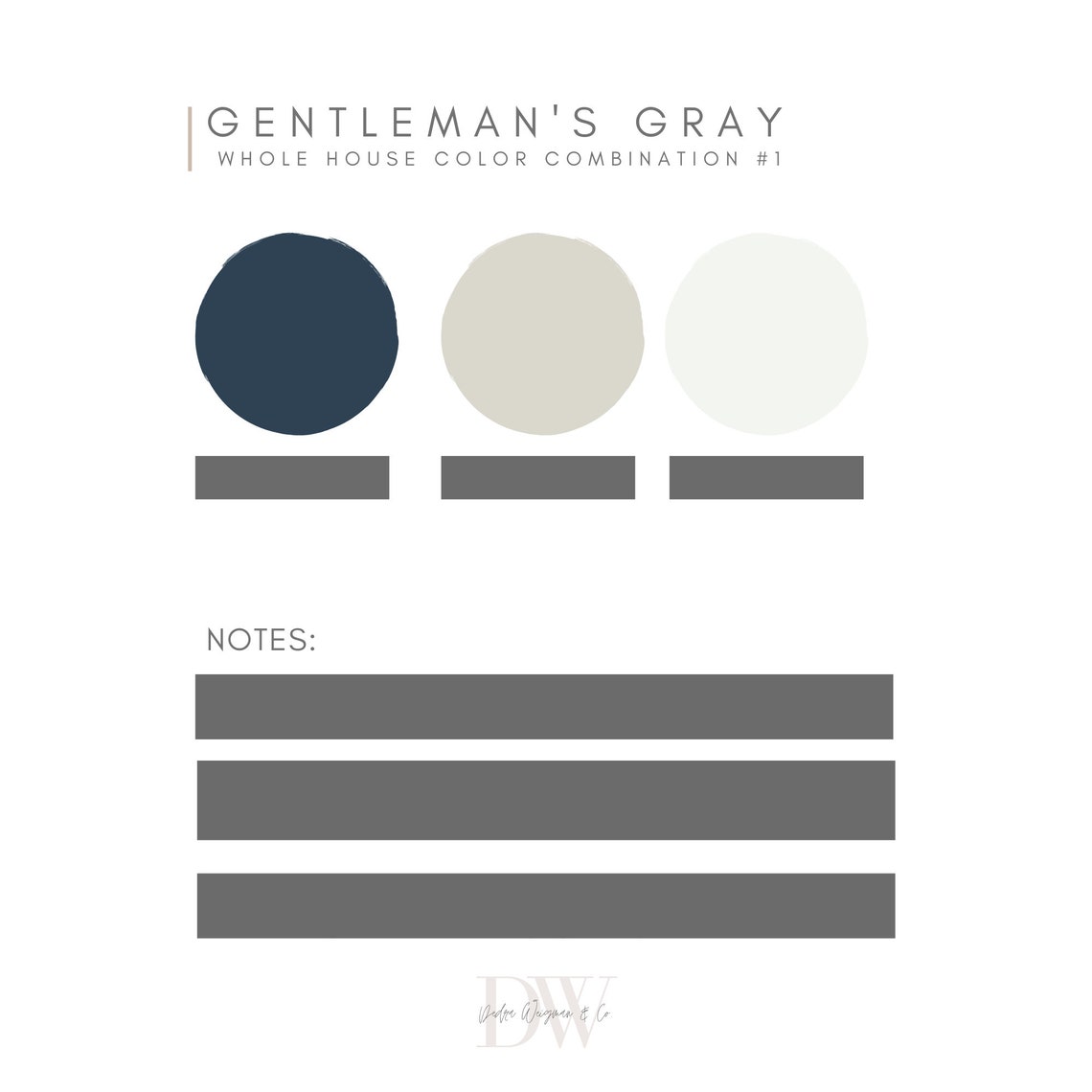 Gentleman's Gray Benjamin Moore Paint Palette, Modern Neutral Interior ...