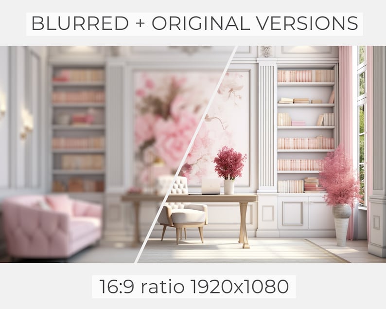 Pink Room Zoom Background Home Office Home Office Zoom - Etsy Australia