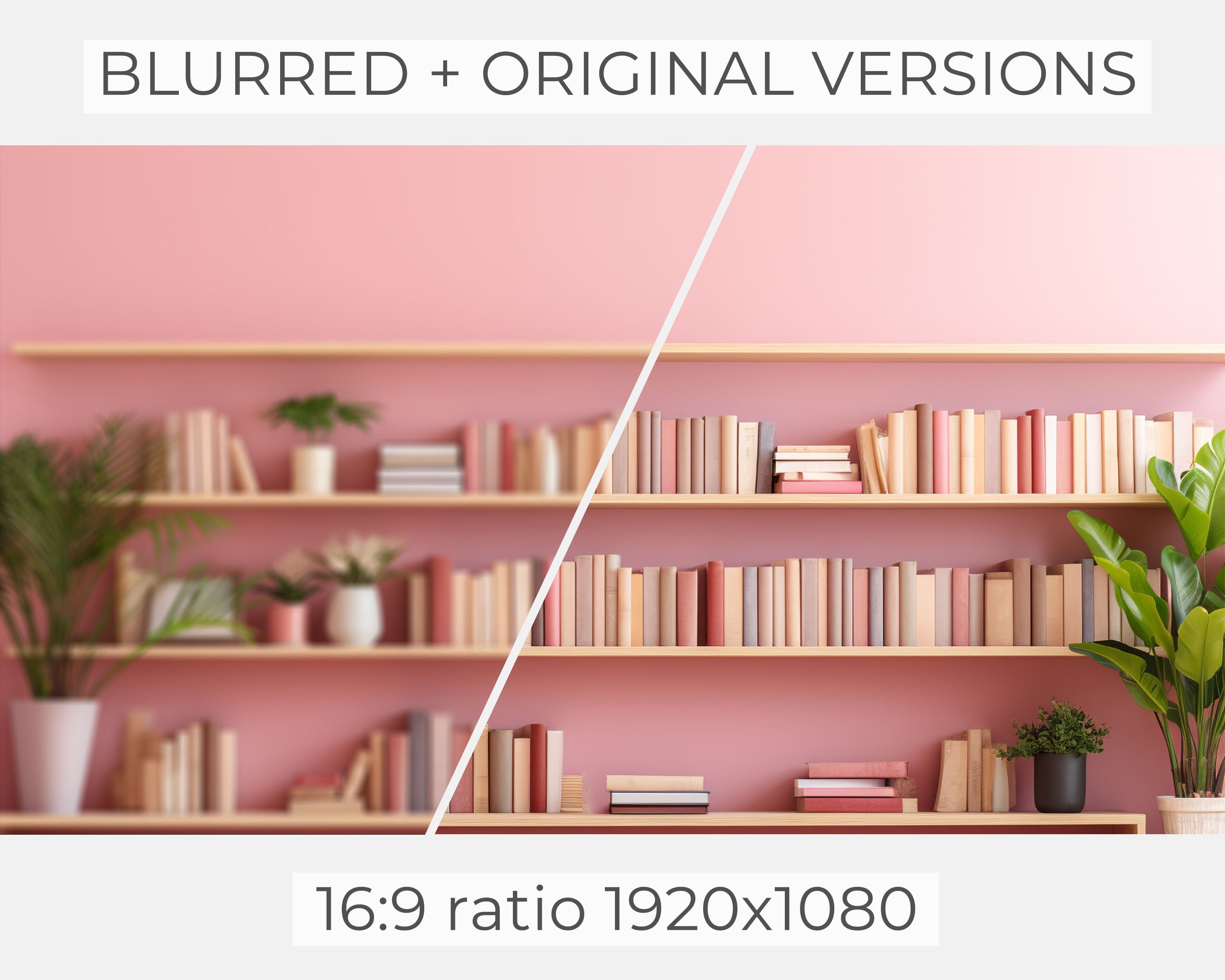Pink Bookshelf Zoom Background | Pink Zoom Background Home Office ...