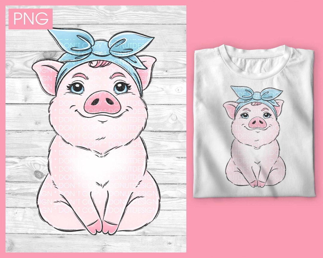 Cute Pig PNG File for Sublimation Design Pig PNG Sublimation - Etsy