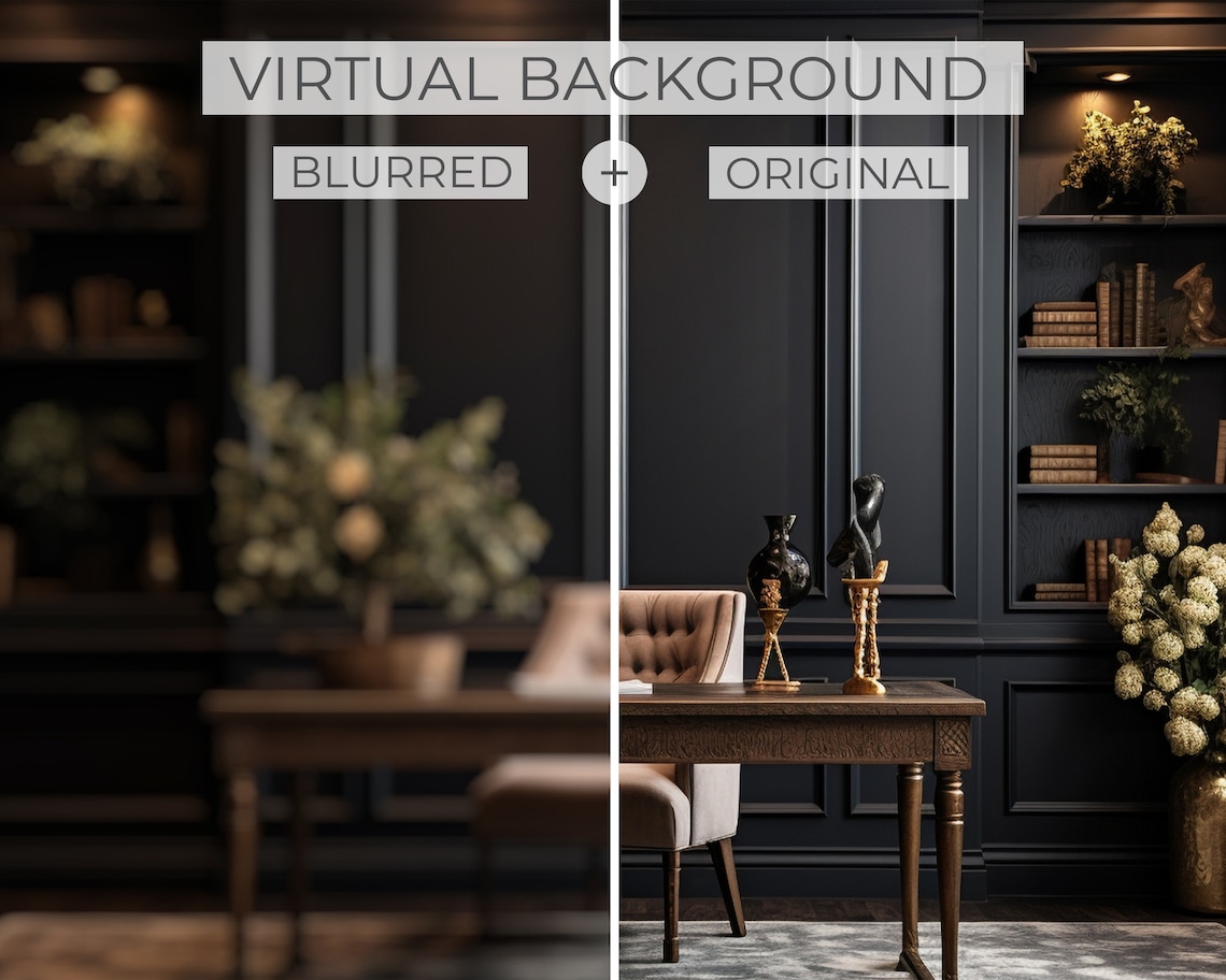 Black Room Zoom Background Home Office Home Office Zoom Background Home ...