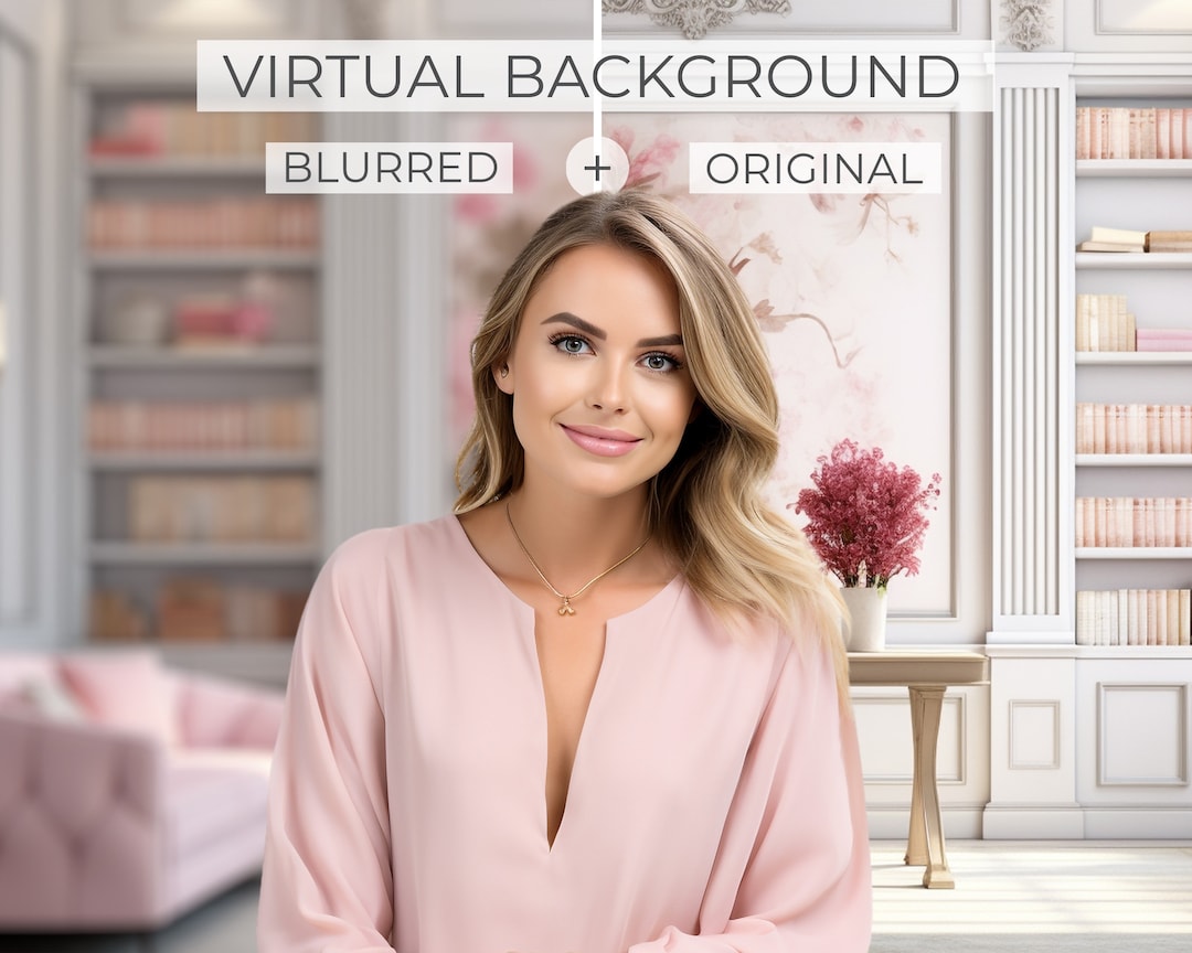 Pink Room Zoom Background Home Office | Home Office Zoom Background ...