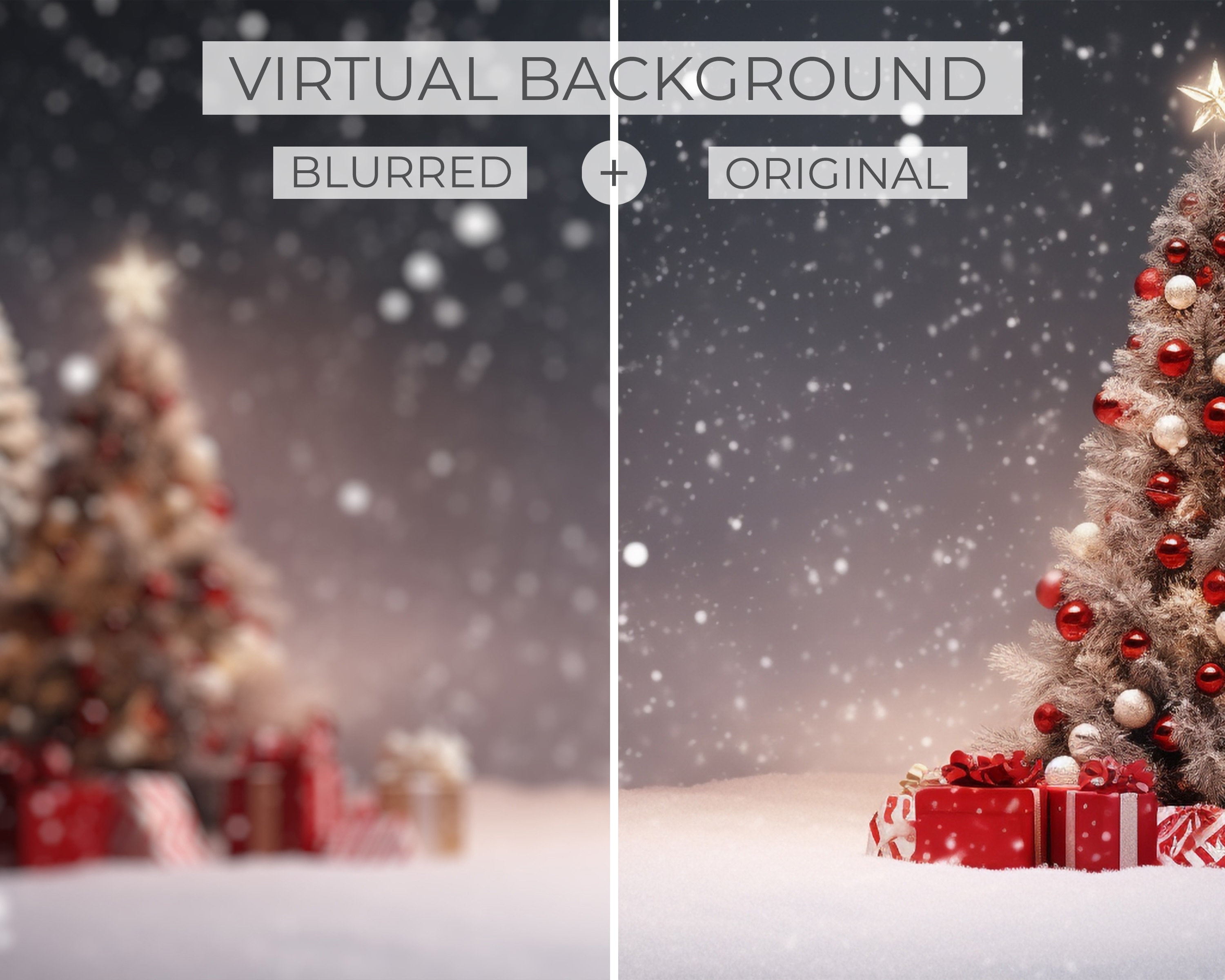 Christmas Zoom Background Christmas Tree Zoom Background - Etsy