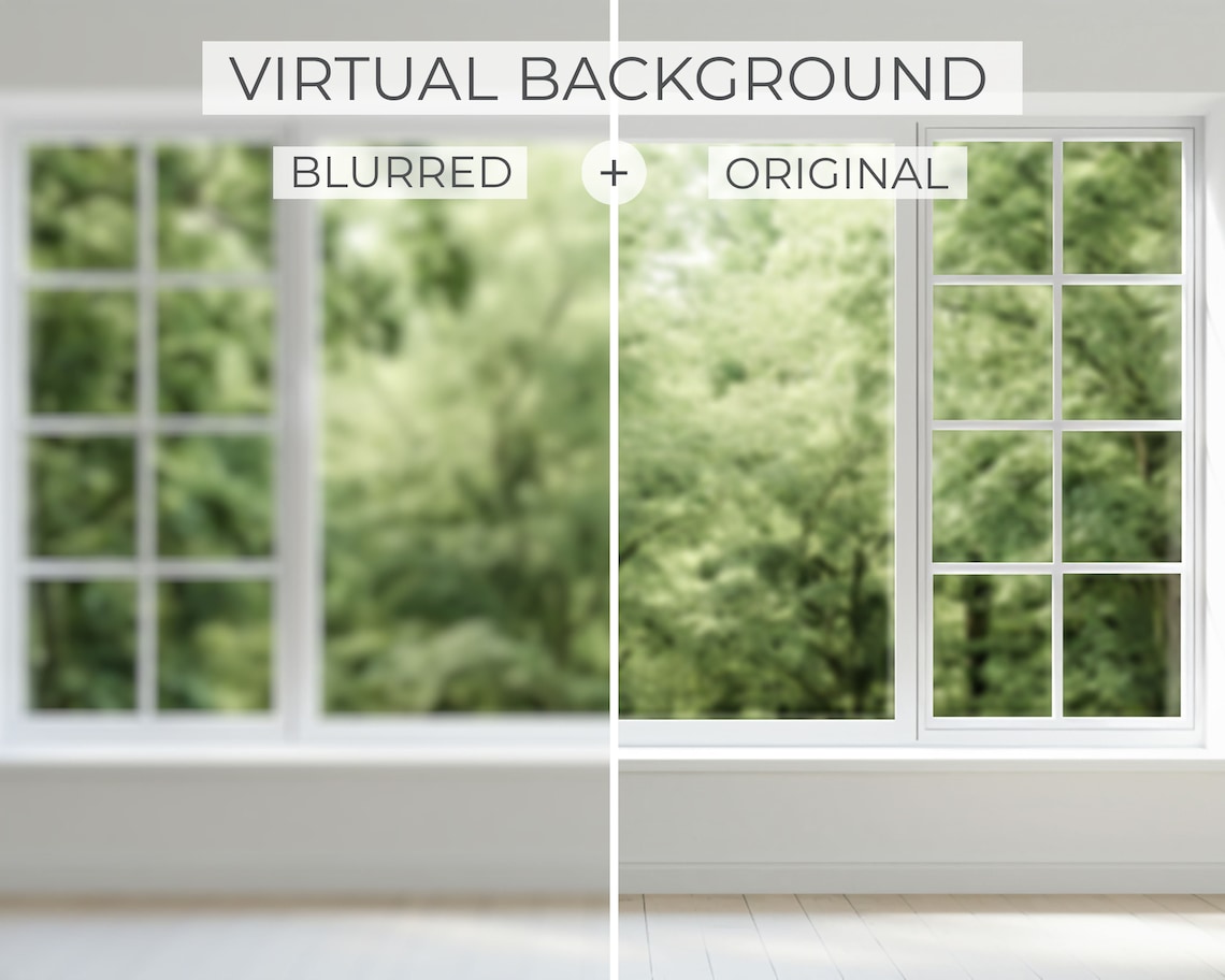 Window Forest View Zoom Background Zoom Background Home - Etsy