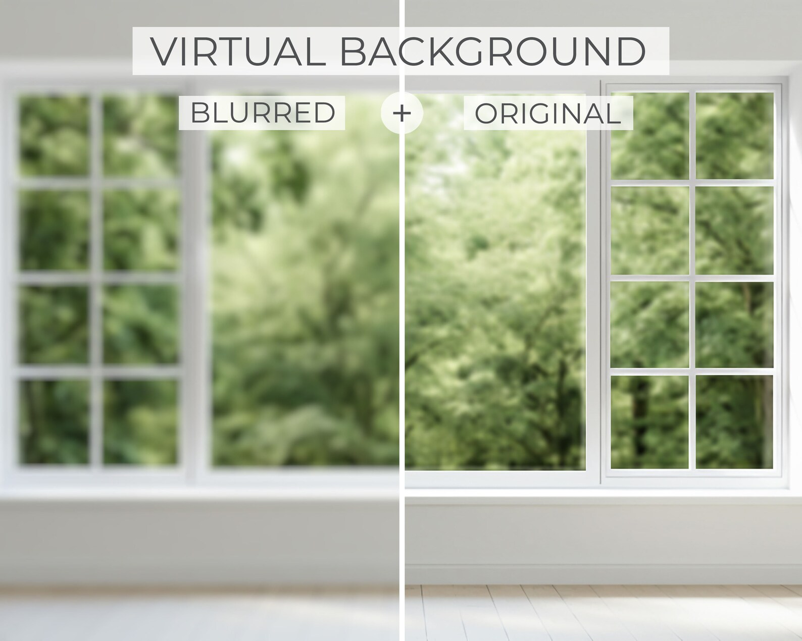 Window Forest View Zoom Background | Zoom Background Home Office | Home ...