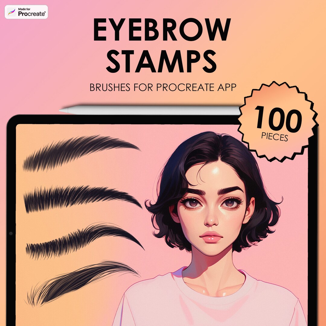 Procreate Eyebrow Stamps | Brows Procreate Brushes | Procreate Brow Stamps - Etsy