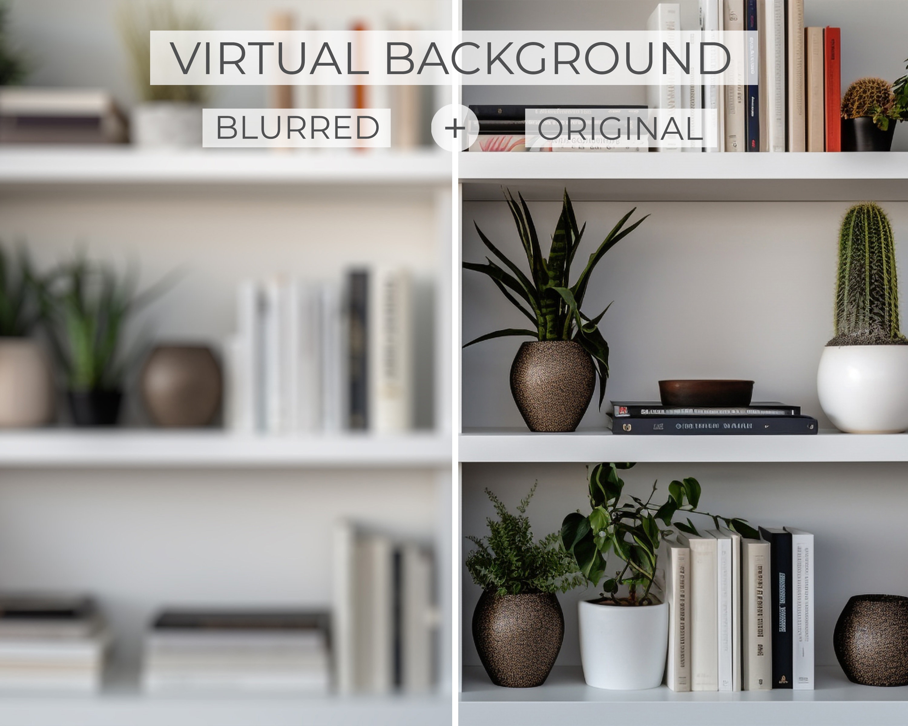 Bookshelf Zoom Background Home Office Home Office Virtual Background ...