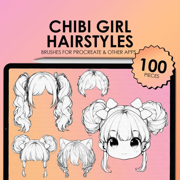 Procreate Chibi Stamps - Etsy