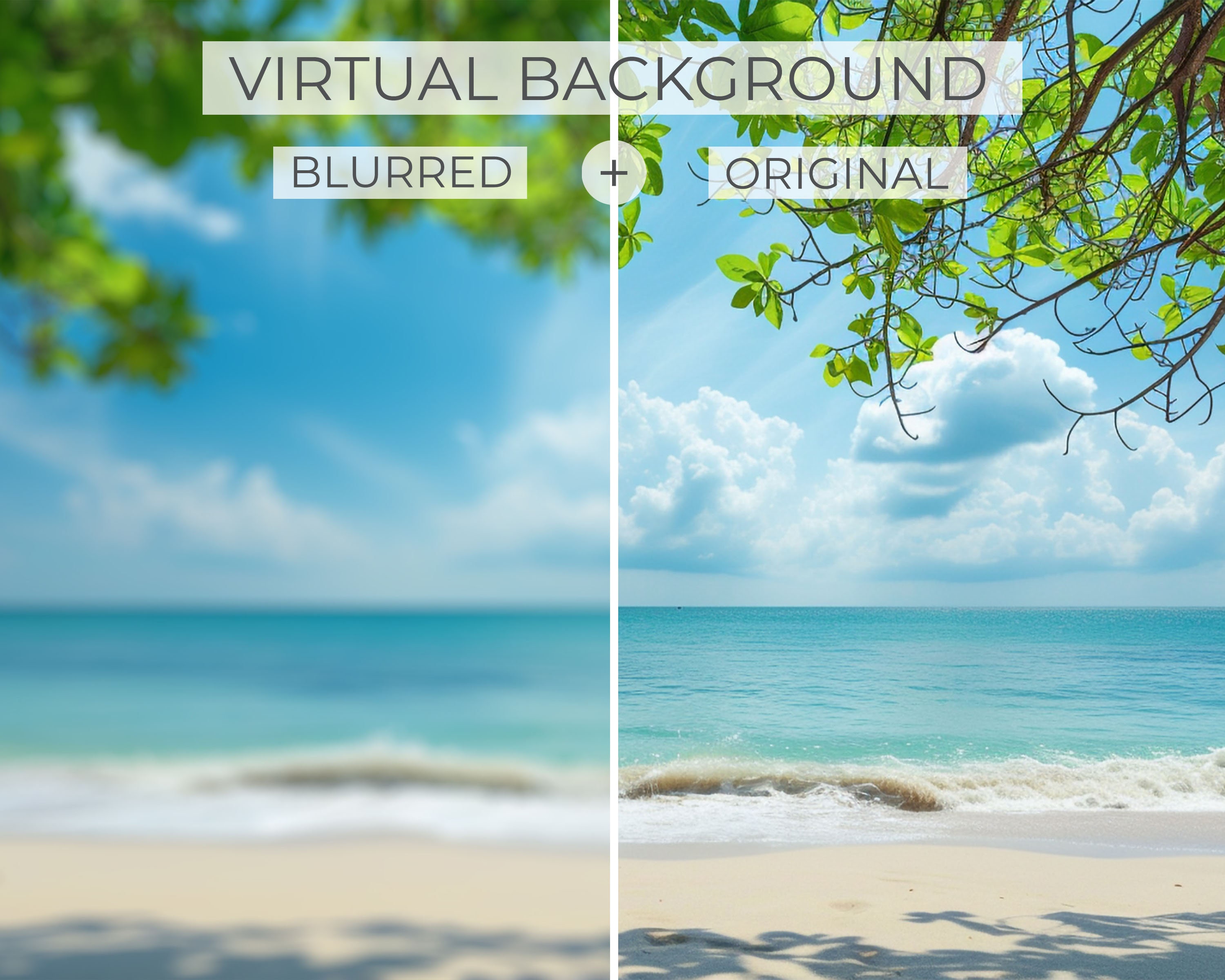 Summer Beach Zoom Background | Nature Zoom Background Home Office ...