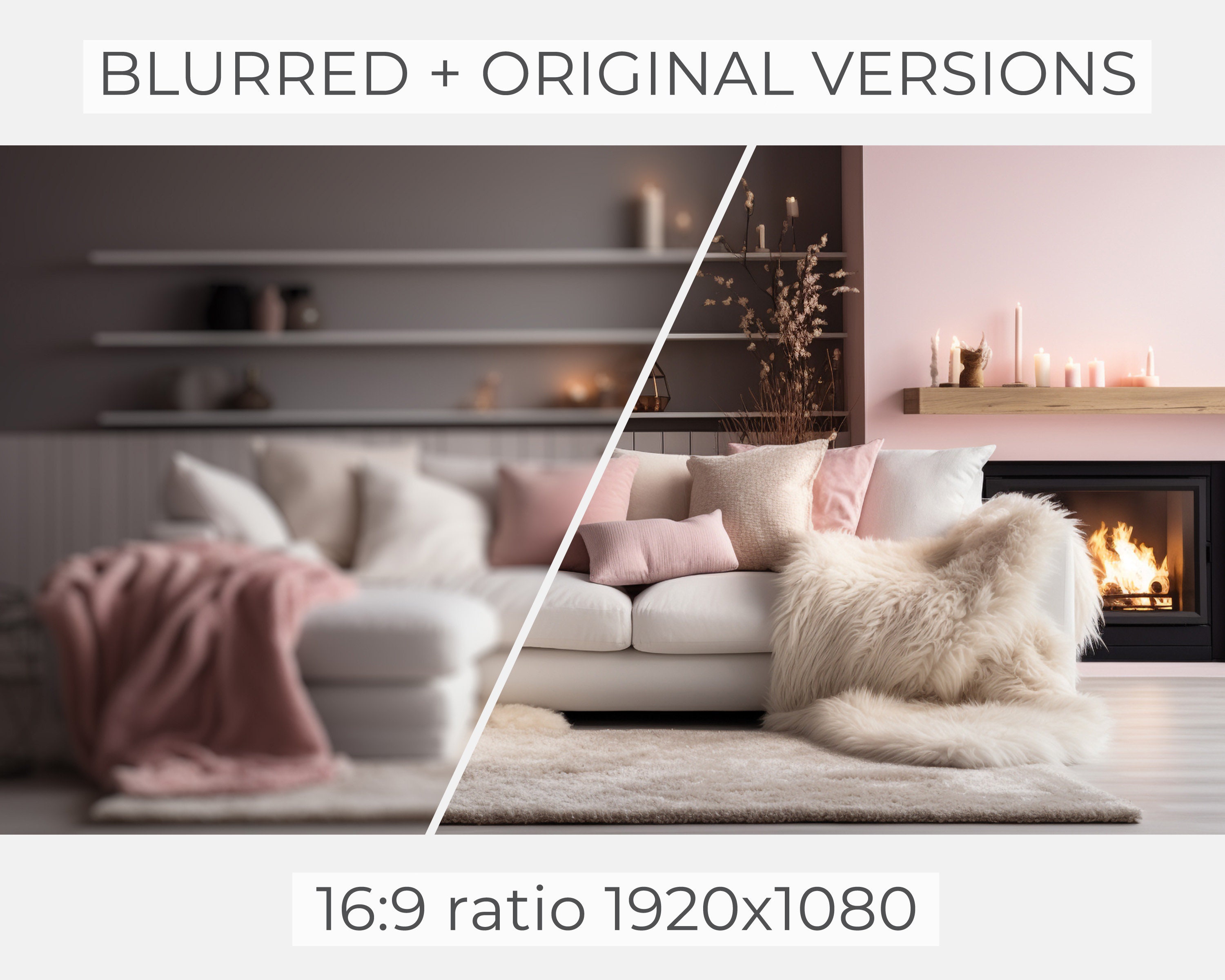 Modern Living Room Zoom Background | Modern White Fireplace Zoom ...