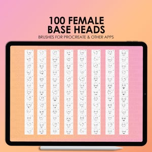 Base Head Procreate Stamps | Procreate Head Stamps | Base Procreate ...