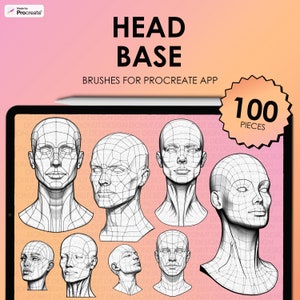 100 Base Head Procreate Stamps Procreate Head Stamps Base Procreate ...