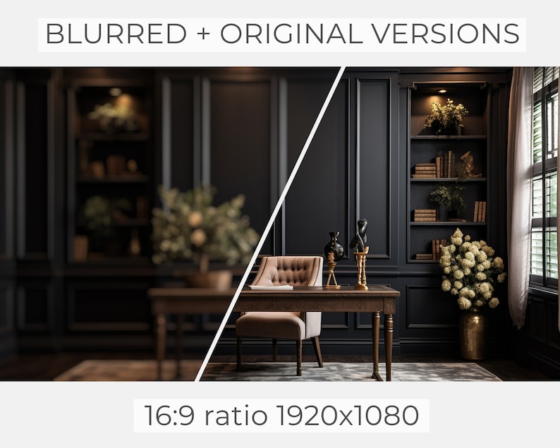 Black Room Zoom Background Home Office Home Office Zoom Background Home ...