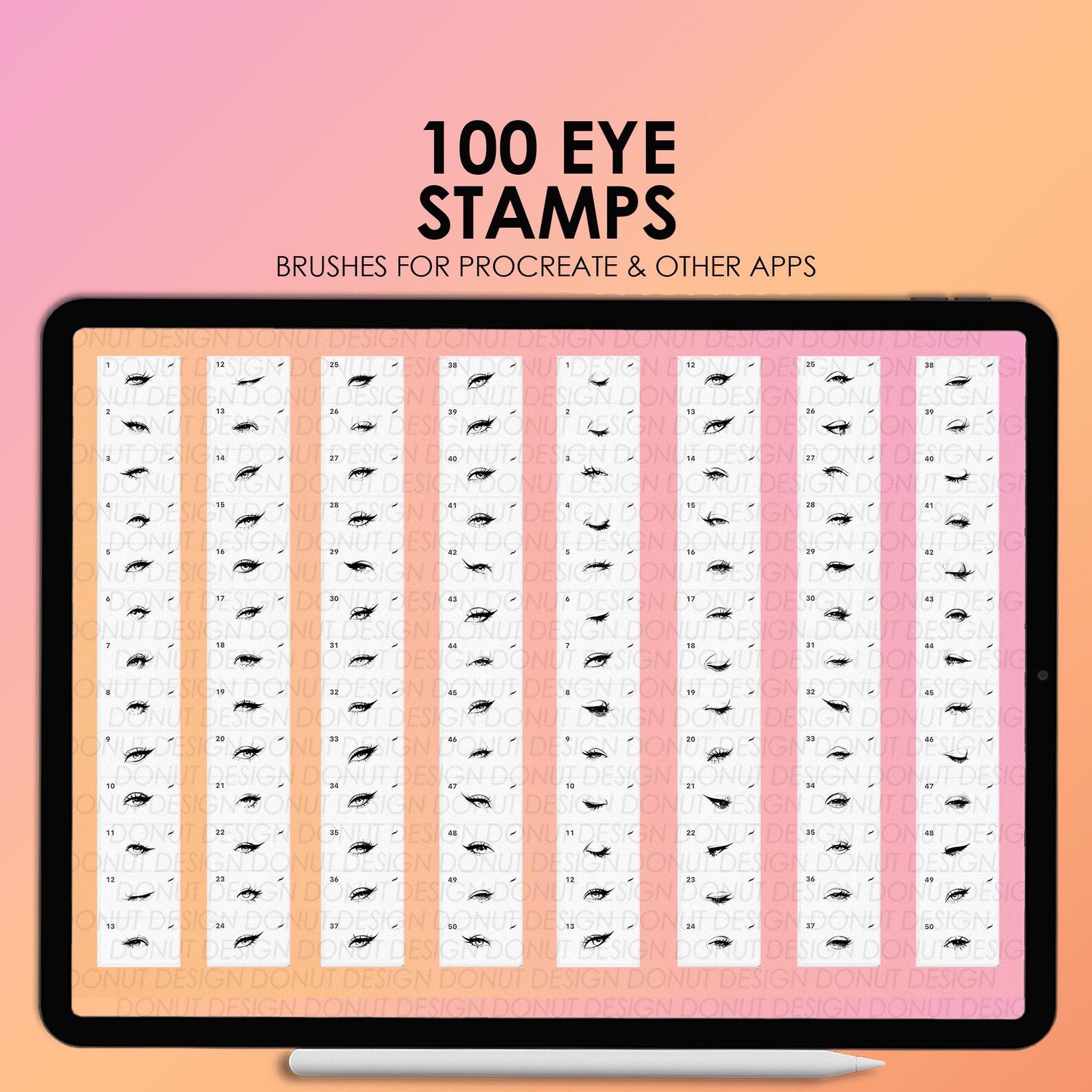 Procreate Eye Stamps | Eyes Procreate Brushes | Photoshop Eye Brushes ...